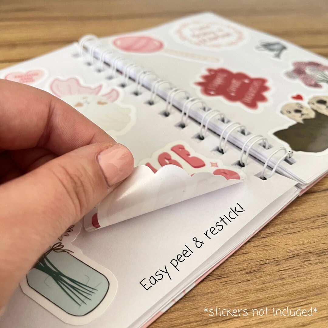 Sticker Album Reusable, 5x7 Reusable Sticker Book 80 Pages, Sticker ...