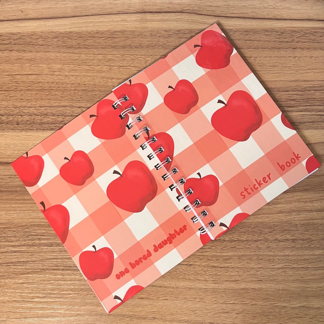 Apple Sticker Album Reusable, 5x7 Reusable Sticker Book (80 Pages ...