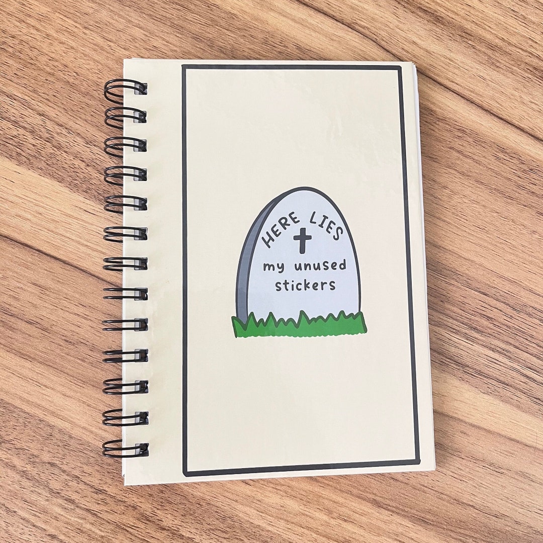 Reusable Sticker Album: Grave Design, 80-page Sticker Book - Etsy