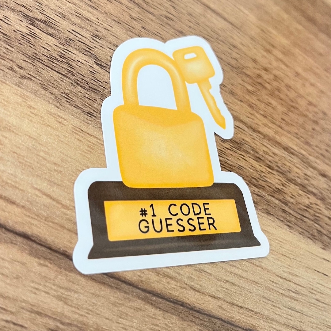 Escape Room Superlative Sticker, #1 Code Guesser, Escape Room ...