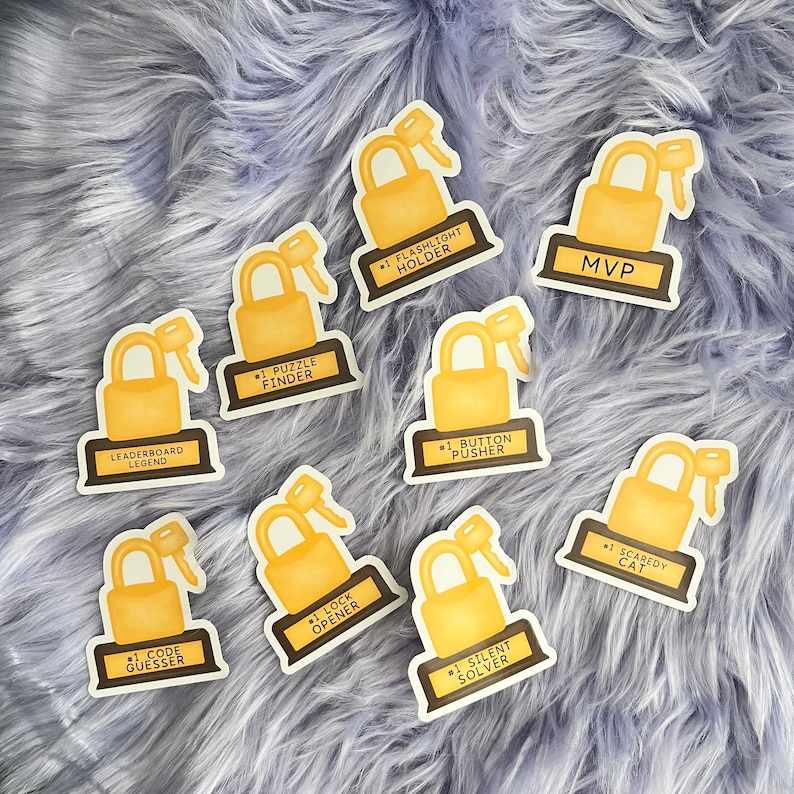 Escape Room Superlative Sticker, #1 Silent Solver, Escape Room, Enthusiast Sticker, Waterproof ...