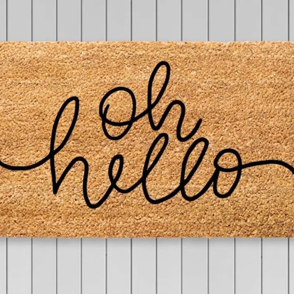 Hello Doormat - Etsy