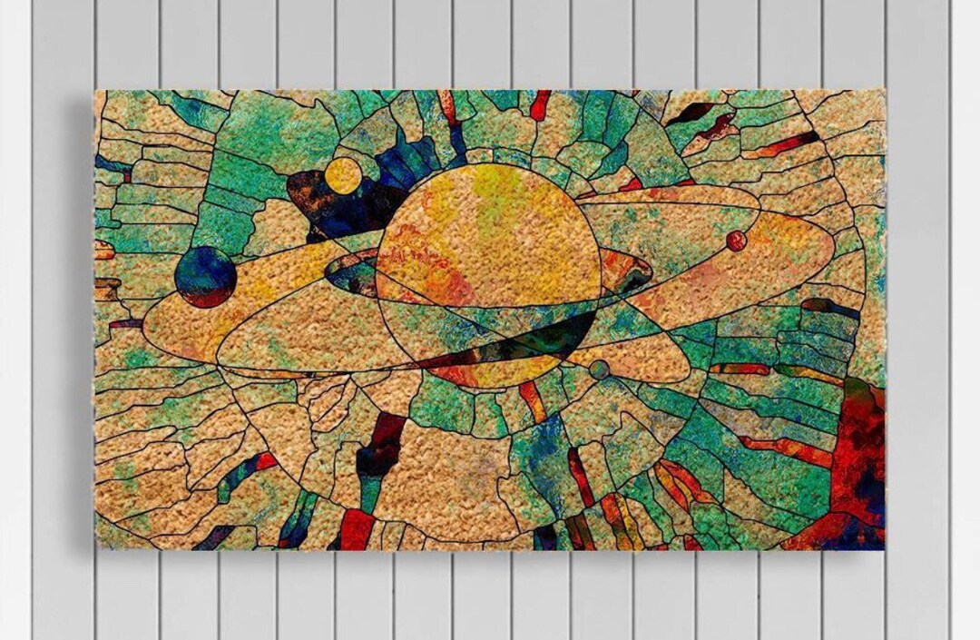 Colorfully Saturn Planet Doormat, ART Doormat,welcome Rug,housewarming ...