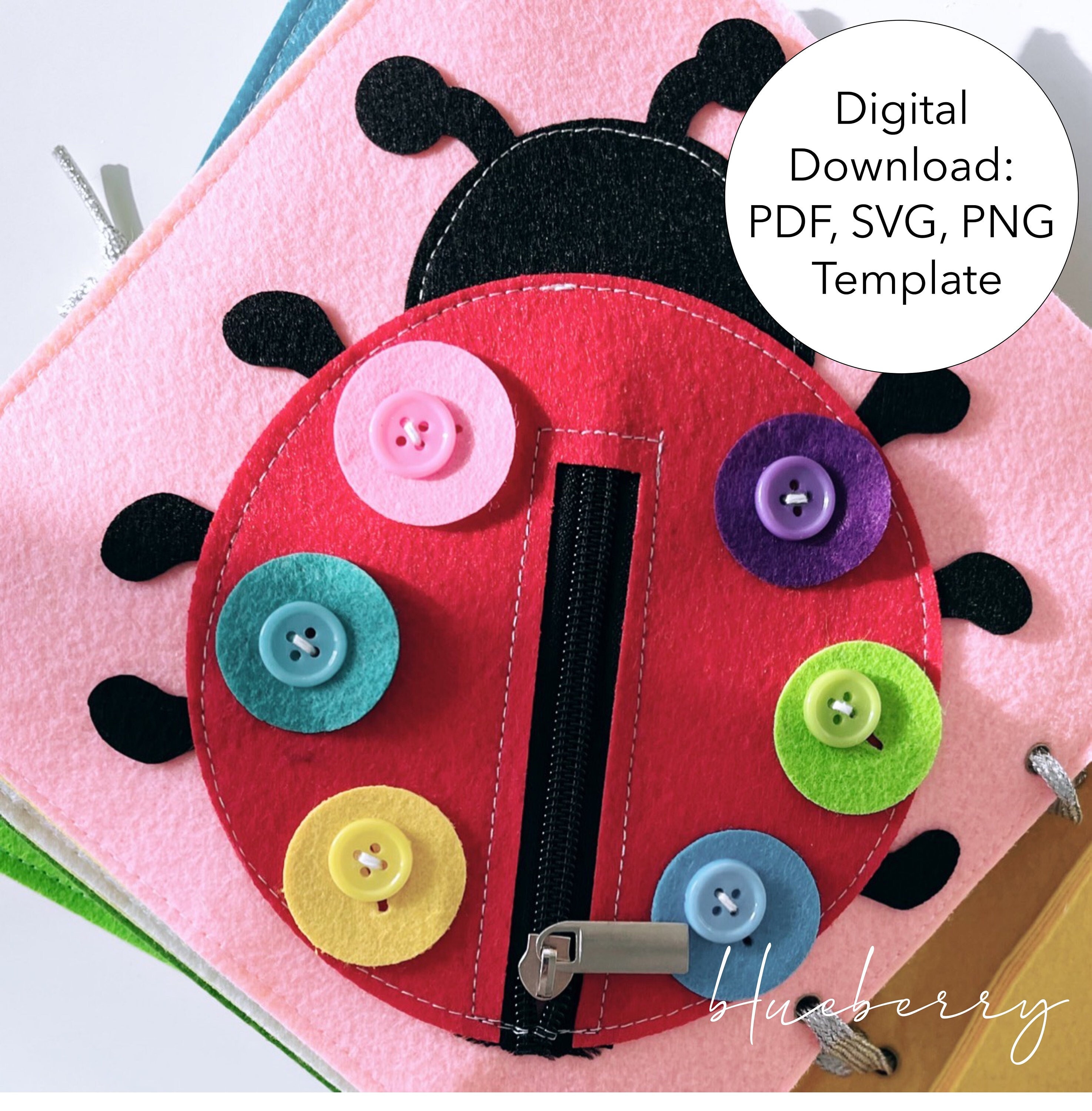 Ladybug Quiet Book Pattern: Felt Sewing Template (PDF, SVG, PNG) - Etsy