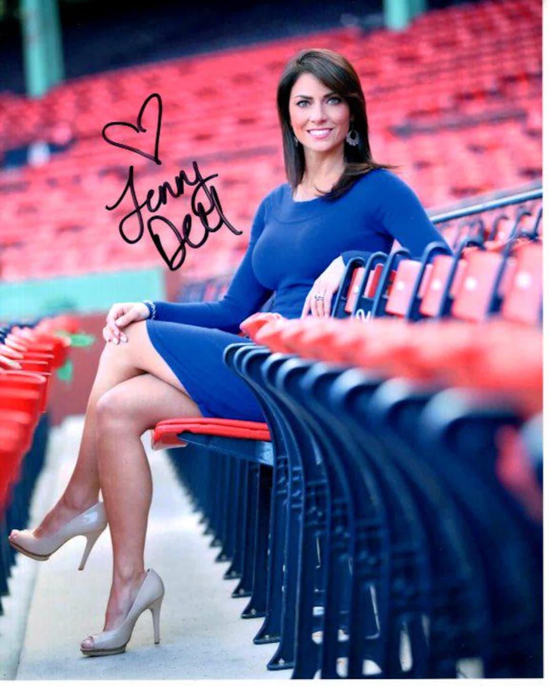 Jenny Dell Signed 8x10 NCAA Football Sideline Reporter Photo W ...