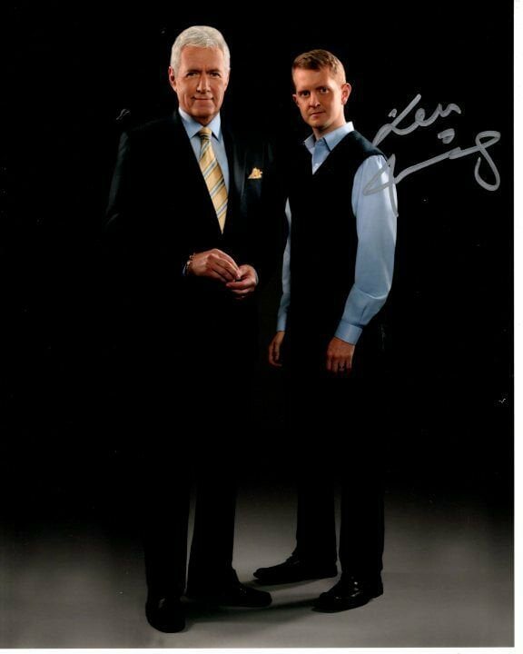 Ken Jennings Signed W/ Alex Trebek Photo W/ Hologram Coa - Etsy