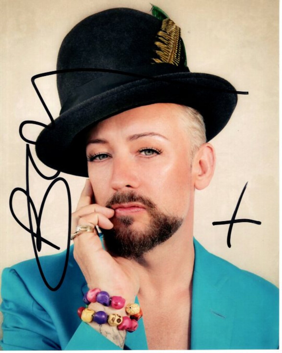 Boy George Signed 8x10 Photo W/ Hologram Coa - Etsy