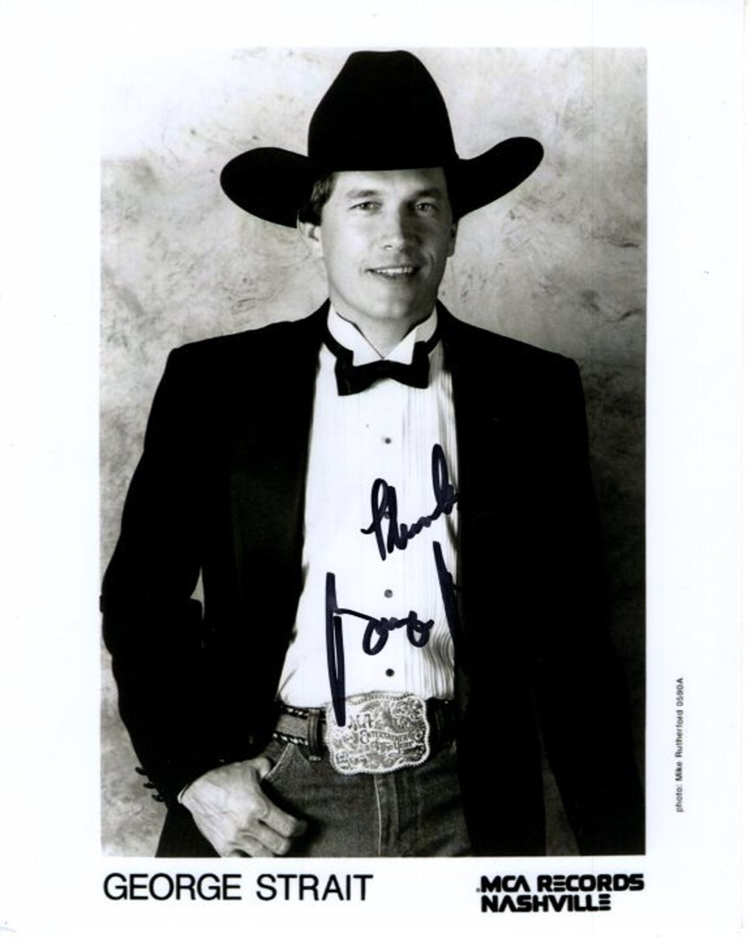 George Strait Signed 8x10 Photo W/ Hologram Coa - Etsy