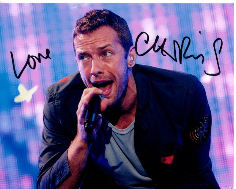 Chris Martin Signed 8x10 Coldplay Photo W/ Hologram Coa - Etsy