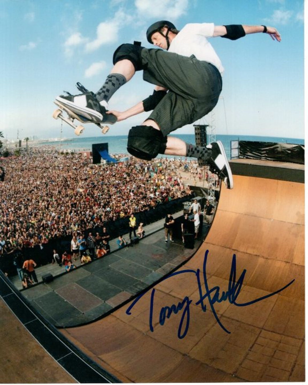 Tony Hawk Signed 8x10 Skateboarding Skateboarder Photo W/ Hologram Coa ...