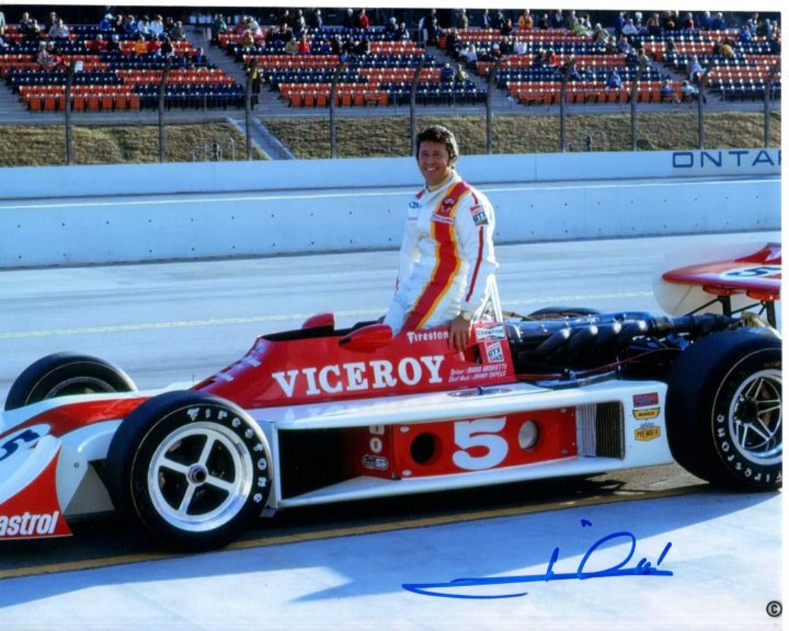 Mario Andretti Signed 8x10 Indy Photo W/ Hologram Coa - Etsy
