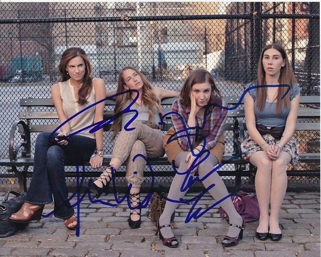 Girls Signed Cast Photo W/ Hologram Coa Lena Allison Jemima & Zosia - Etsy