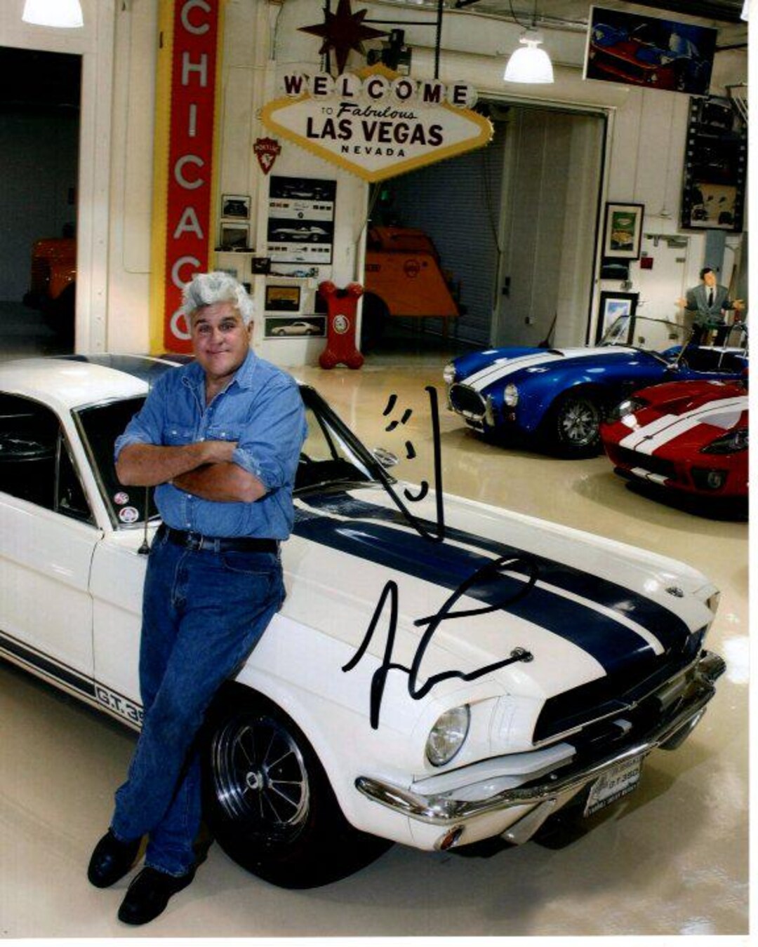 Jay Leno Signed 8x10 Ford Mustang Photo W/ Hologram Coa - Etsy