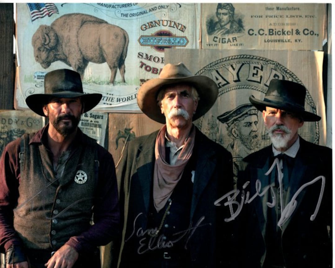 Tim Mcgraw, Billy Bob Thornton and Sam Elliott Signed 8x10 Yellowstone 1883 Photo W/ Hologram ...