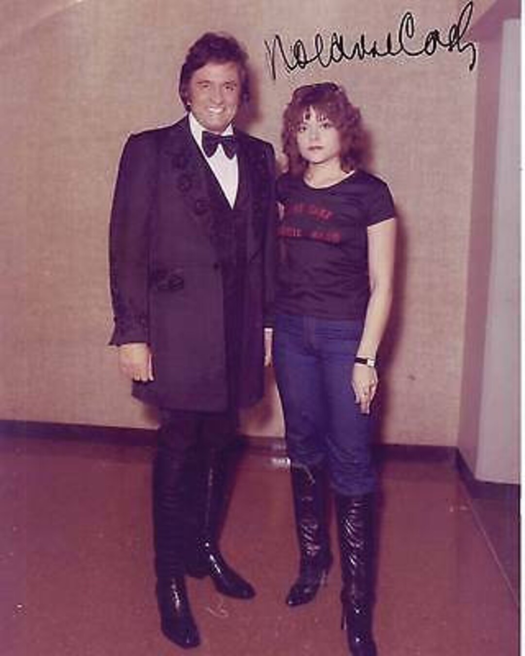 Rosanne Cash Signed W/ Johnny Photo W/ Hologram Coa - Etsy