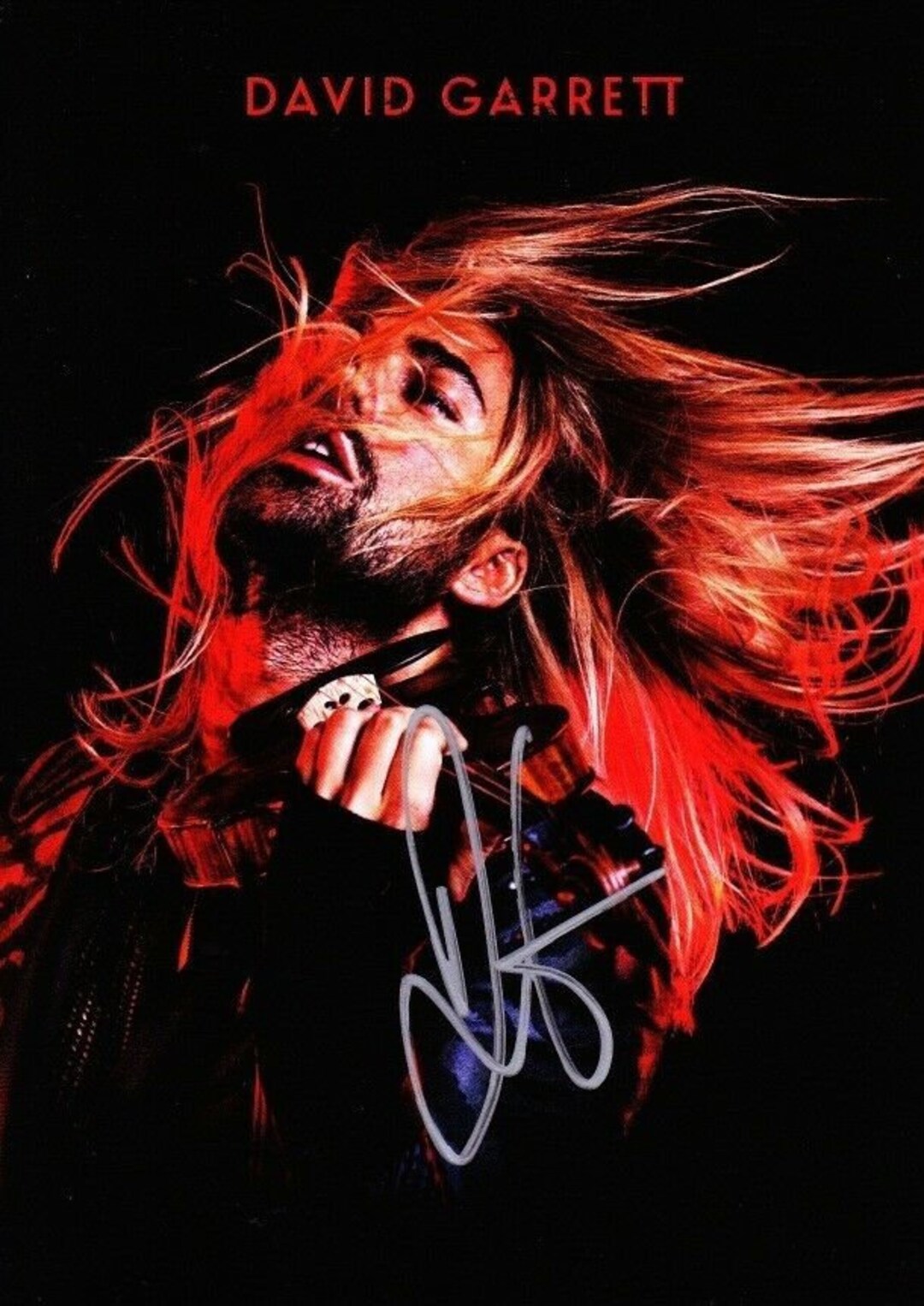 David Garrett Signed Cd Photo Promo Card W/ Hologram Coa - Etsy
