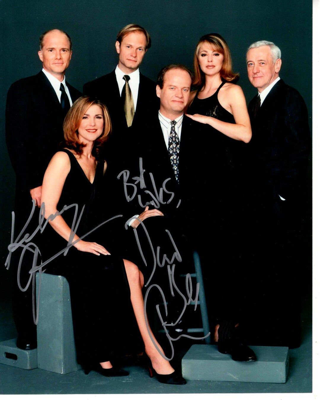 David Hyde Pierce and Kelsey Grammer Signed 8x10 Frasier Cast Photo W ...