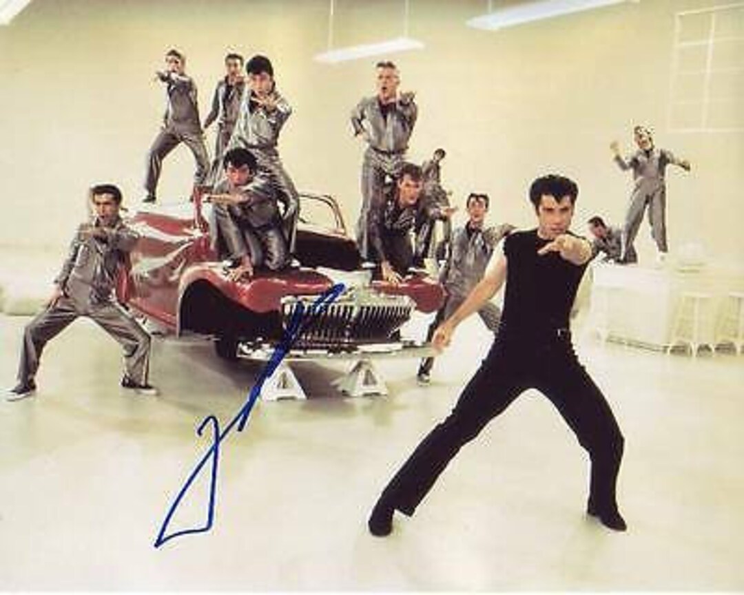 John Travolta Signed Grease Photo W/ Hologram Coa - Etsy