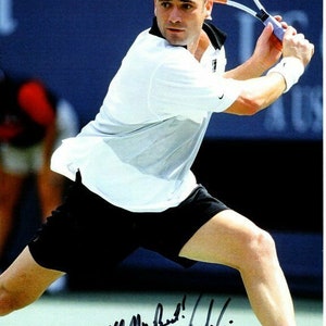Andre Agassi Signed Tennis Photo W/ Hologram Coa - Etsy
