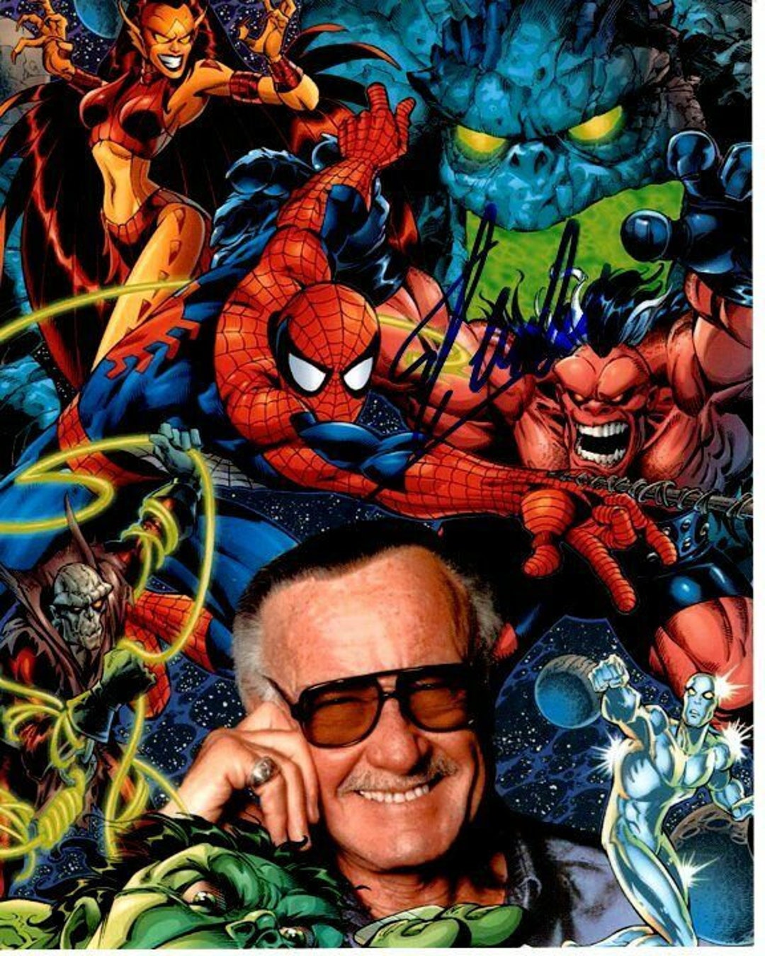 Stan Lee Signed 8x10 Marvel Comics Photo W/ Hologram Coa - Etsy