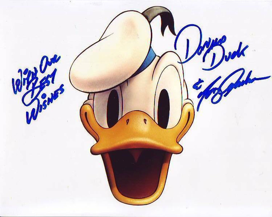 Tony Anselmo Signed Donald Duck Photo W/ Hologram Coa - Etsy