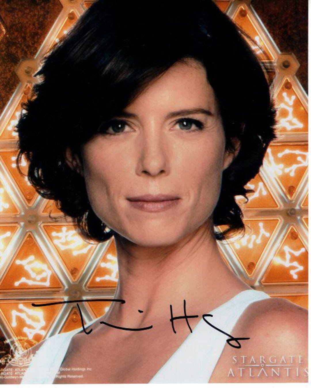Torri Higginson Signed 8x10 Stargate Atlantis Elizabeth Weir Photo W ...