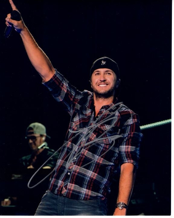 Luke Bryan Signed 8x10 Concert Photo W/ Hologram Coa - Etsy