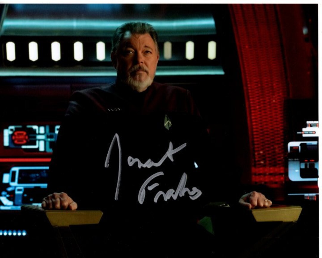 Jonathan Frakes Signed 8x10 Star Trek William Riker Photo W/ Hologram ...