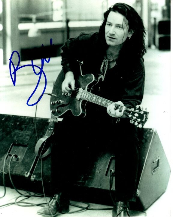 Bono Signed Autographed 8x10 U2 Photo W/ Hologram Coa - Etsy