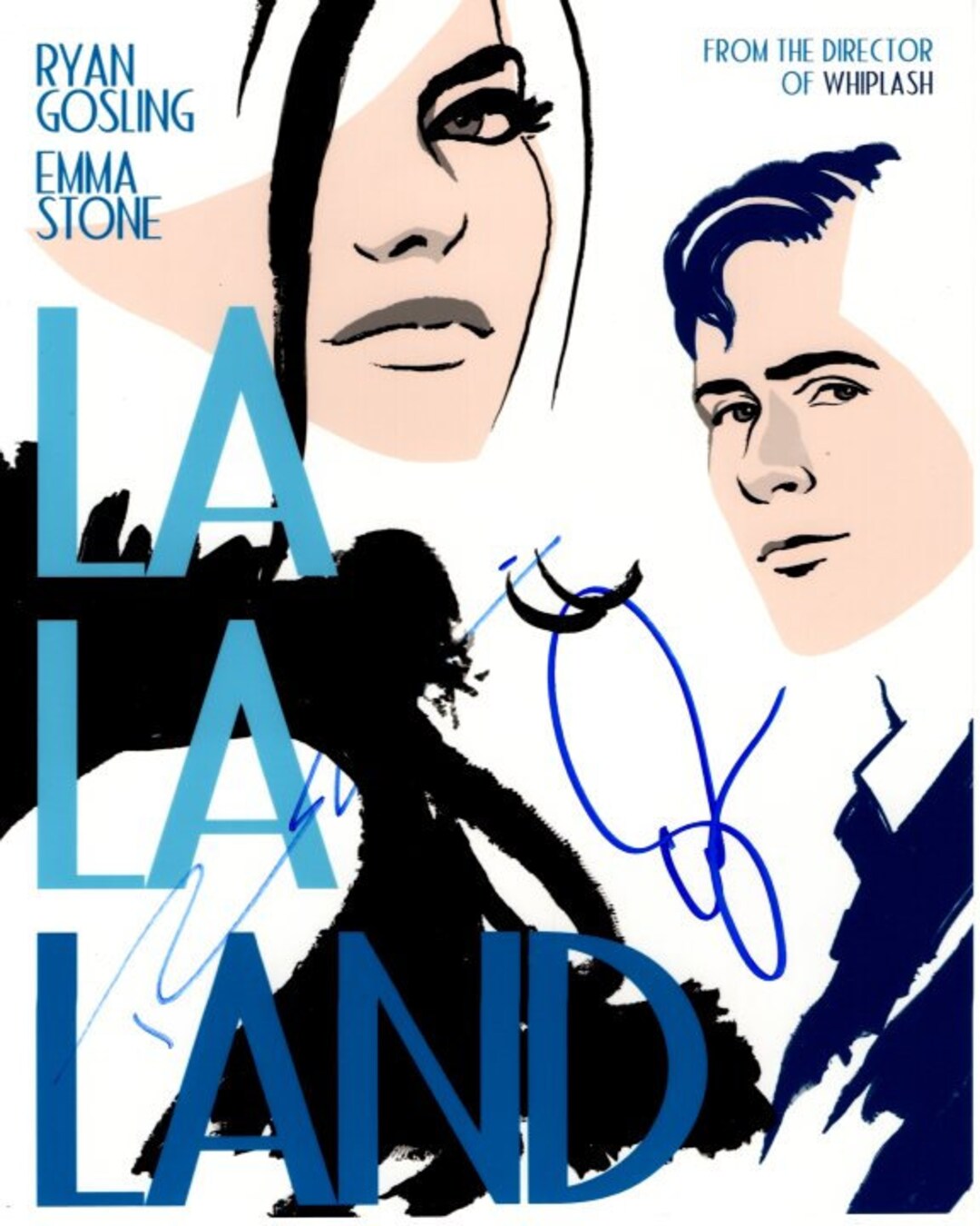 Emma Stone and Ryan Gosling Signed 8x10 La La Land Mia & Seb Photo W ...