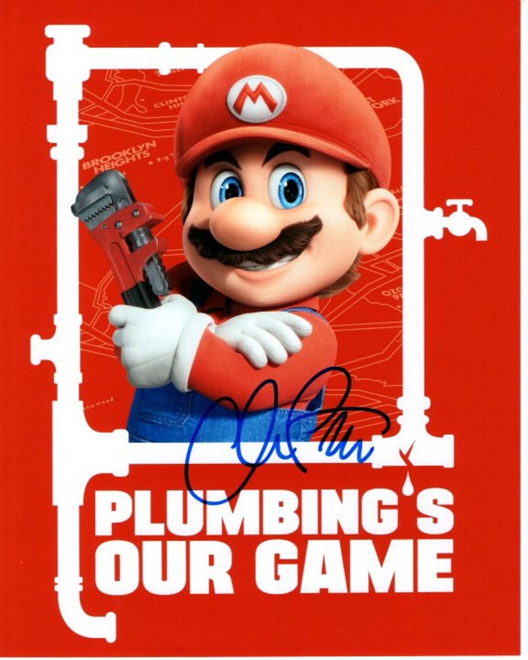 Chris Pratt Signed 8x10 Super Mario Bros. Photo W/ Hologram Coa - Etsy
