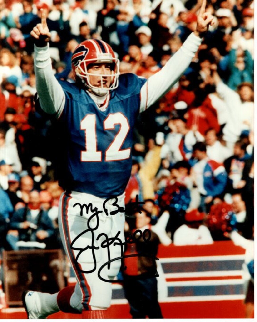 Jim Kelly Signed 8x10 NFL Football Buffalo Bills Photo W/ Hologram Coa ...