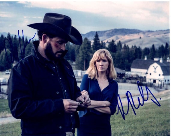 Cole Hauser And Kelly Reilly Signed 8x10 Yellowstone Rip And Etsy