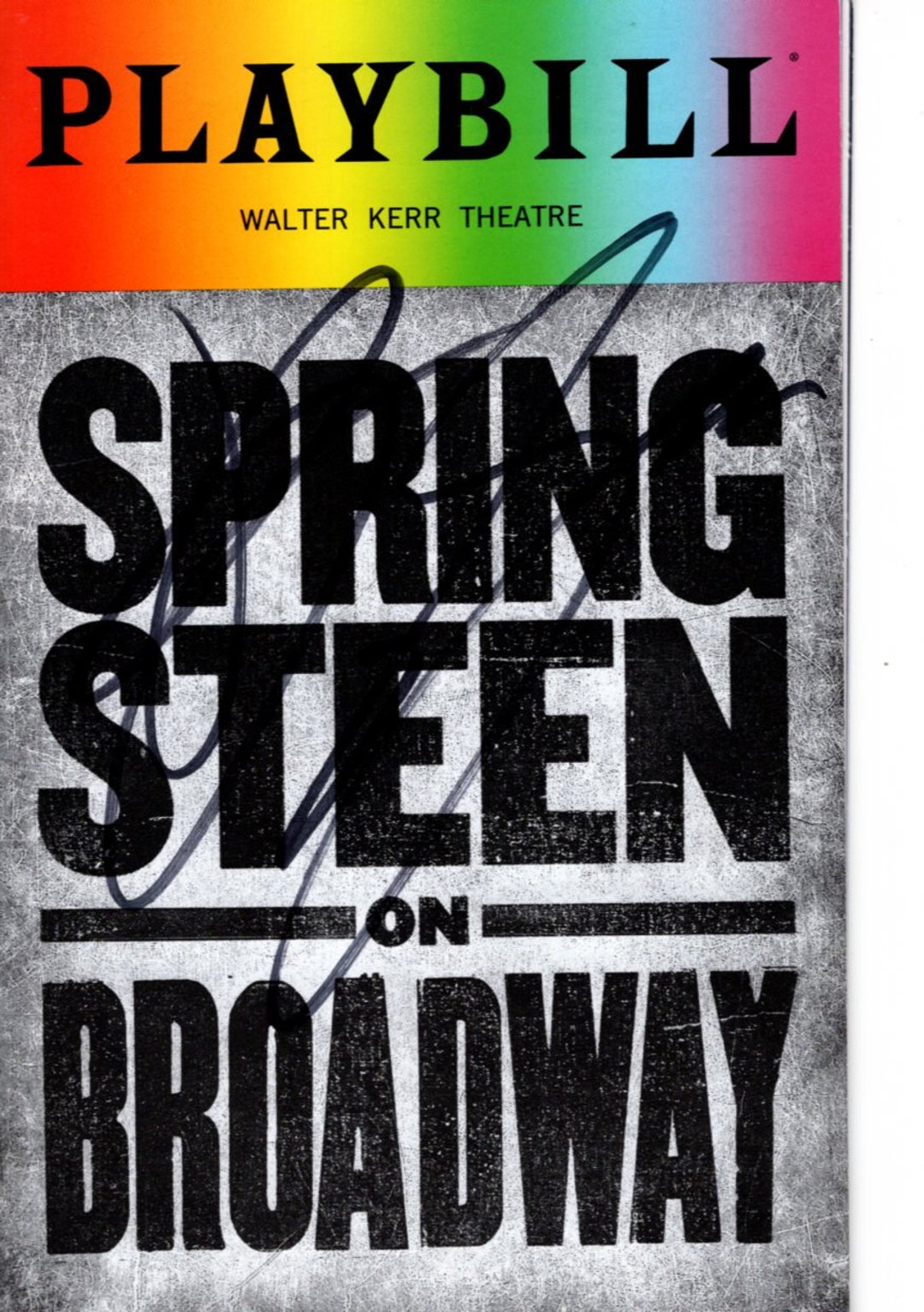 Bruce Springsteen Signed Rare Rainbow Playbill W/ Hologram Coa - Etsy