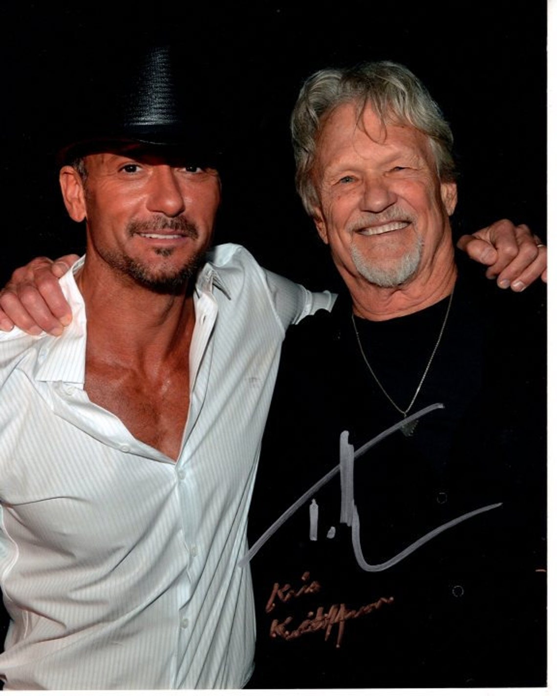 Tim Mcgraw and Kris Kristofferson Signed 8x10 Photo W/ Hologram Coa - Etsy