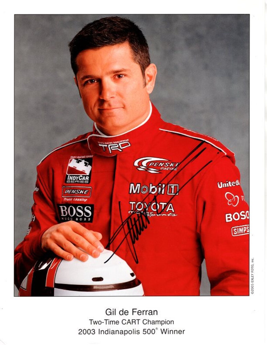 Gil De Ferran Signed 8.5x11 INDY Race Car Driver Photo W/ Hologram COA ...