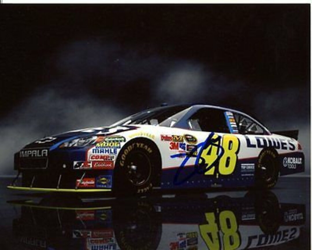 Jimmie Johnson Signed Nascar Photo W/ Hologram Coa - Etsy