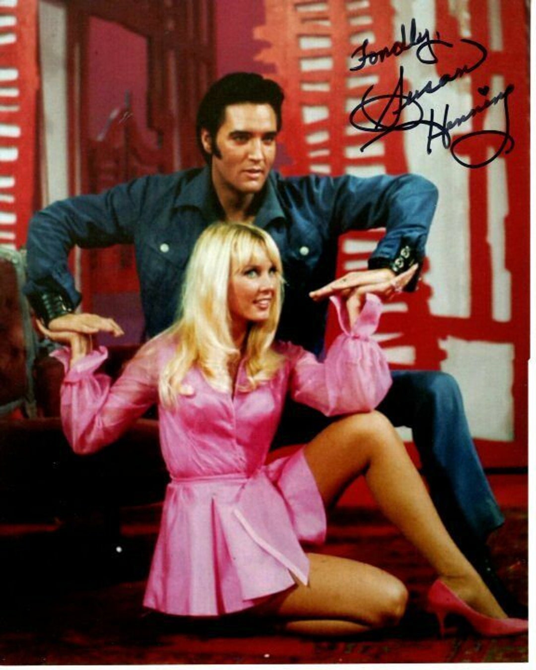 Susan Henning Signed W/ Elvis Presley '68 Comeback Special Photo W ...