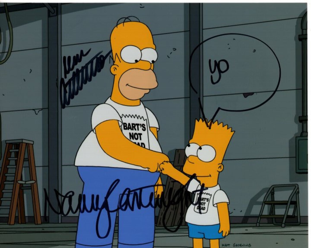 Dan Castellaneta and Nancy Cartwright Signed 8x10 the Simpsons Homer ...