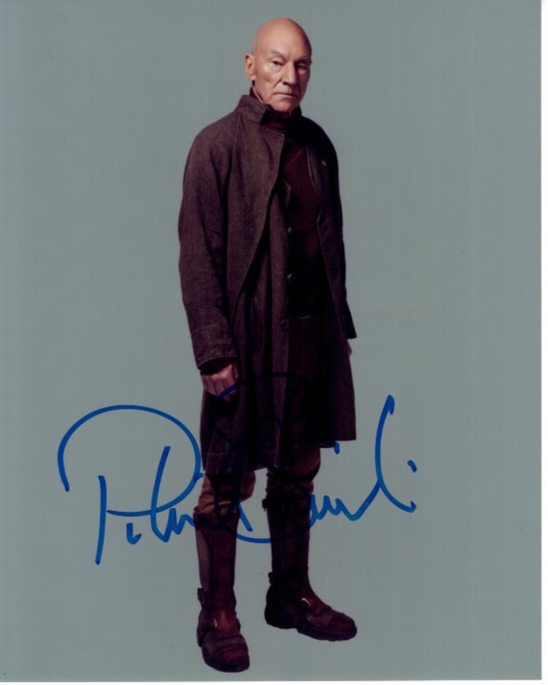 Patrick Stewart Signed 8x10 Star Trek Jean-luc Picard Photo W/ Hologram ...