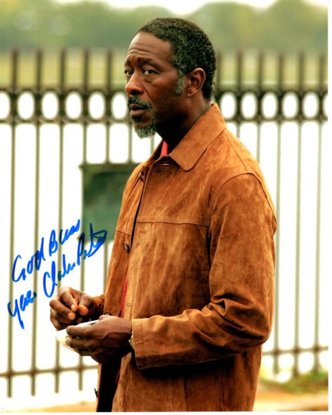 Clarke Peters Signed 8x10 the Wire Lester Freamon Photo W/ Hologram Coa ...