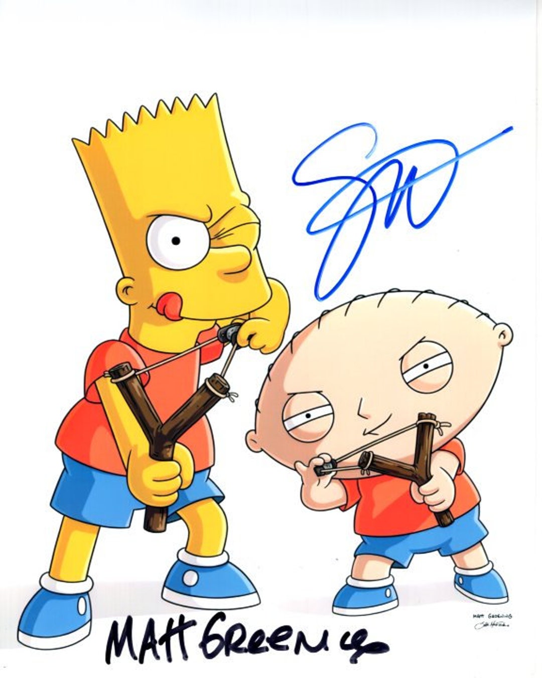 Seth Macfarlane & Matt Groening Signed 8x10 Family Guy and the Simpsons Photo W/ Hologram Coa - Etsy