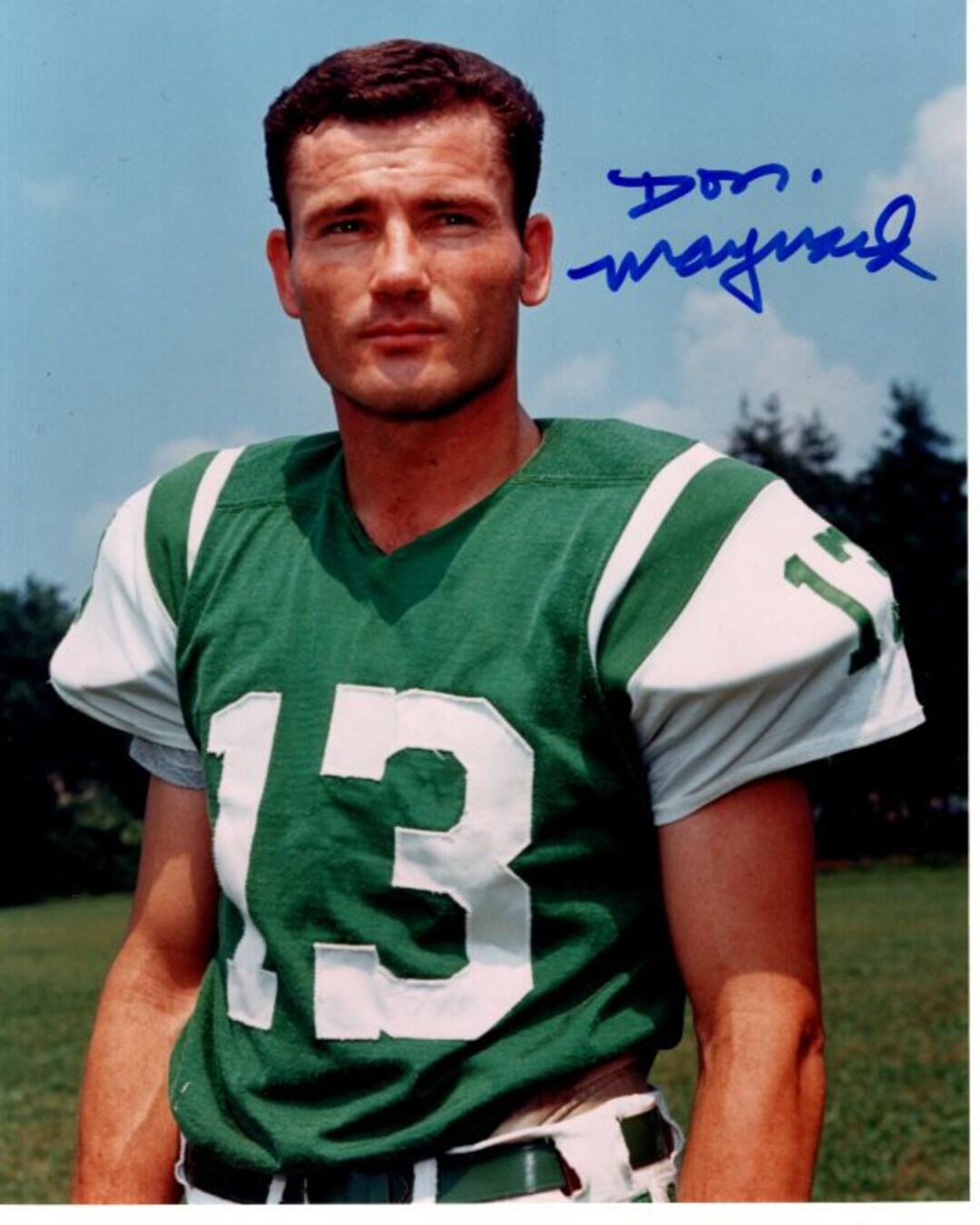 Don Maynard Signed 8x10 NFL Football New York Jets Photo W/ Hologram ...