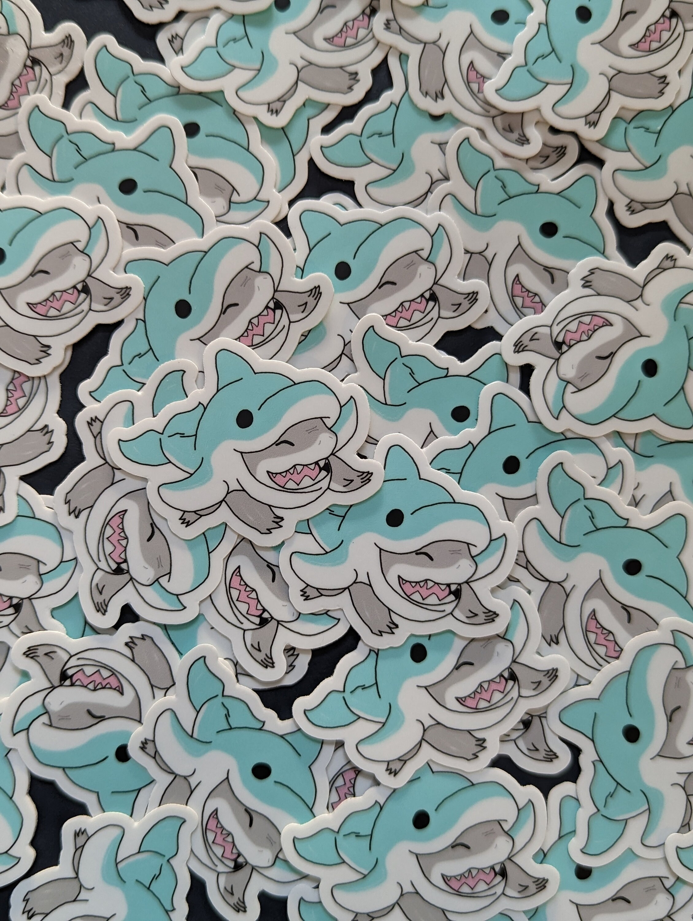 Jeff the Land Shark Dolphin Sticker - Etsy