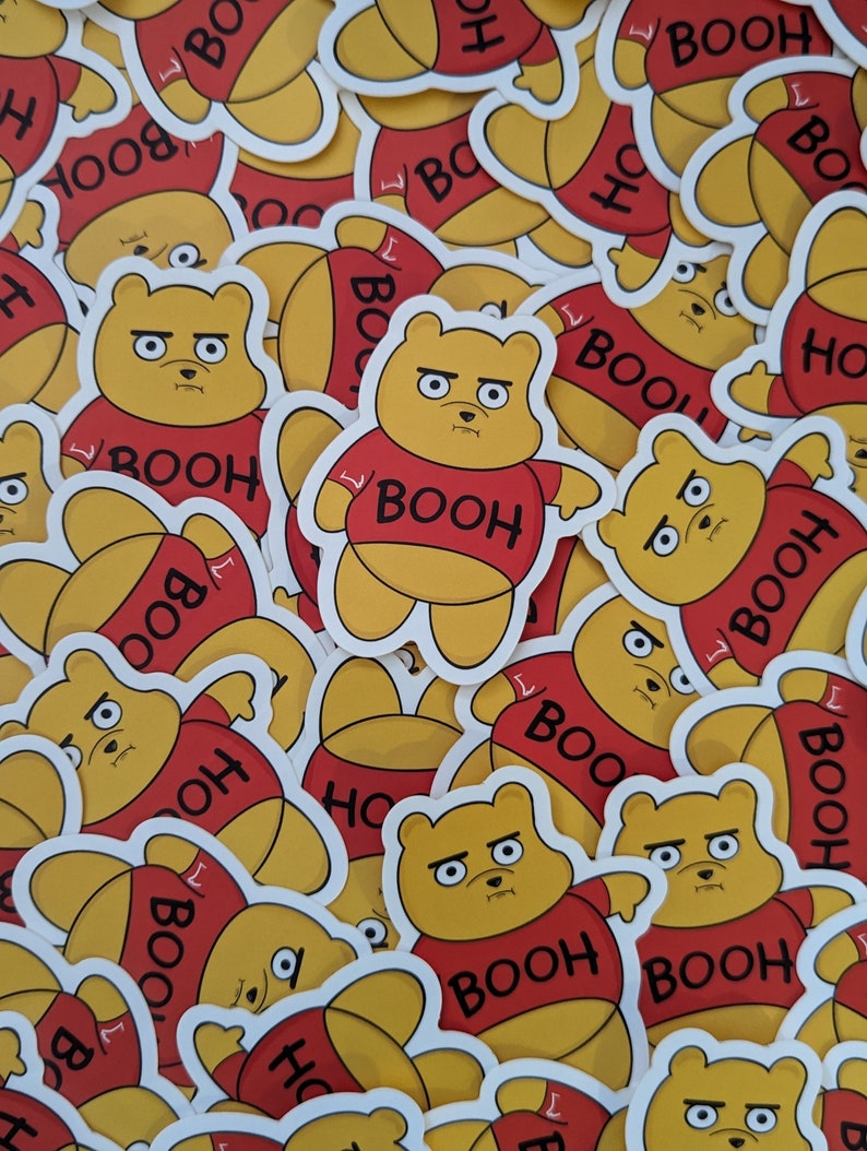 Booh Bear Sticker - Etsy