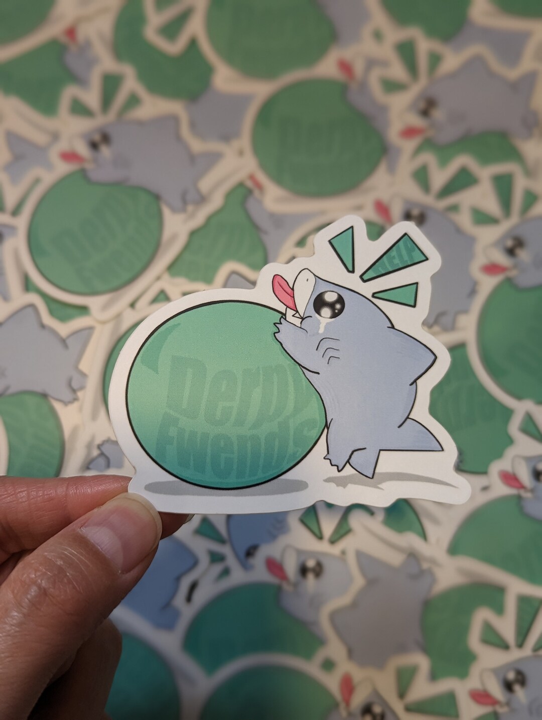 Derpy Jeff Shark Sticker - Etsy