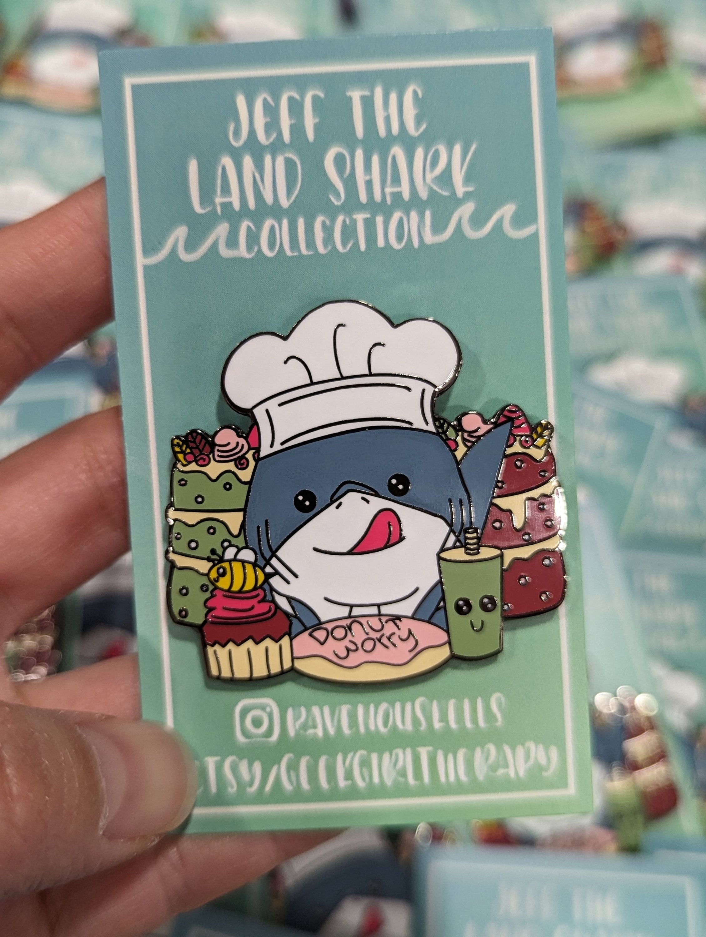 Chef Jeff the Landshark Hard Enamel Pin - Etsy