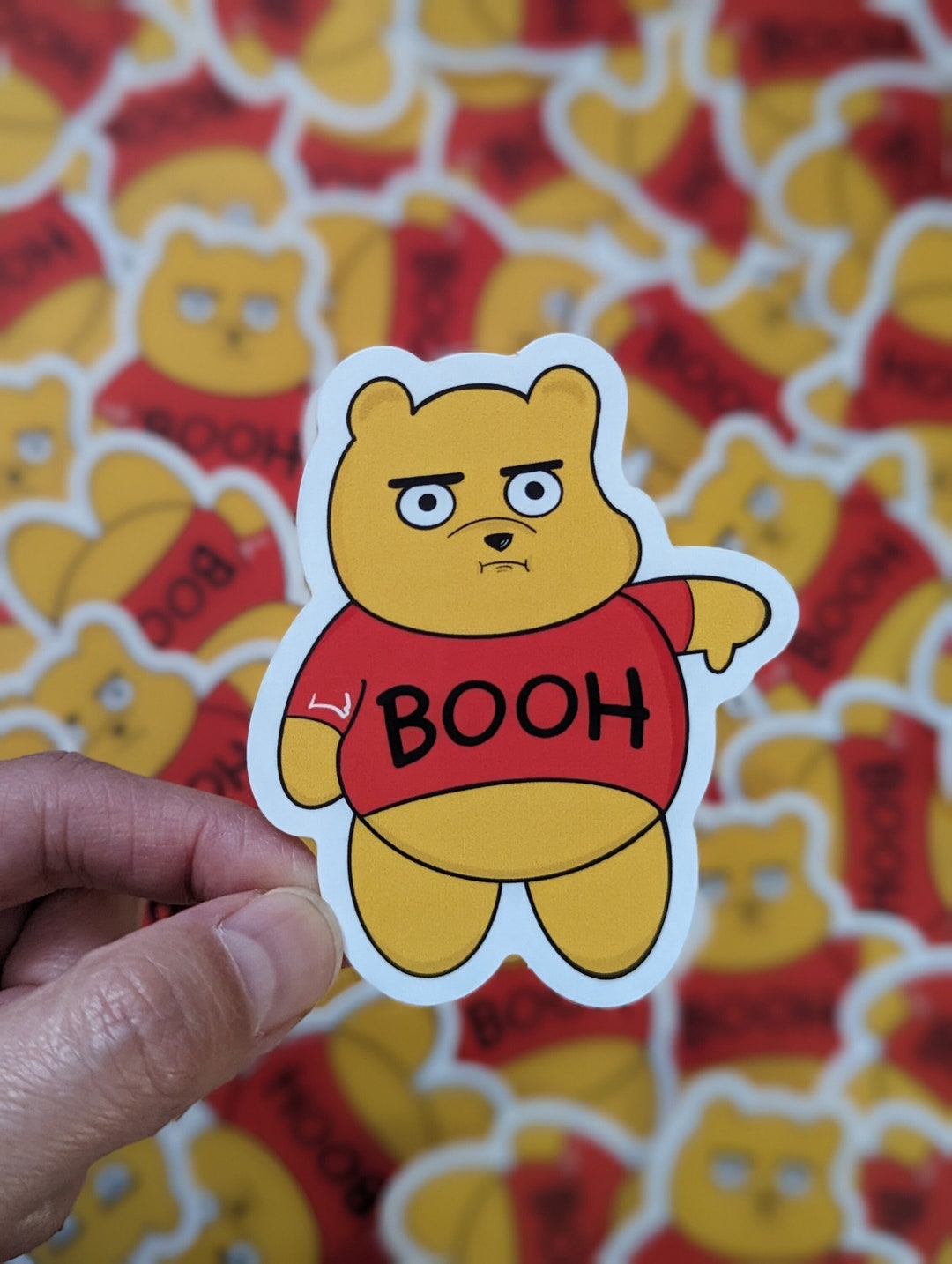 Booh Bear Sticker - Etsy
