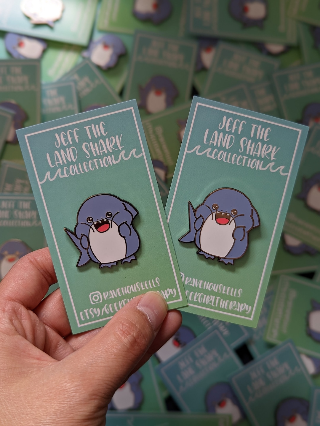 Chubby Shark Enamel Pin - Etsy