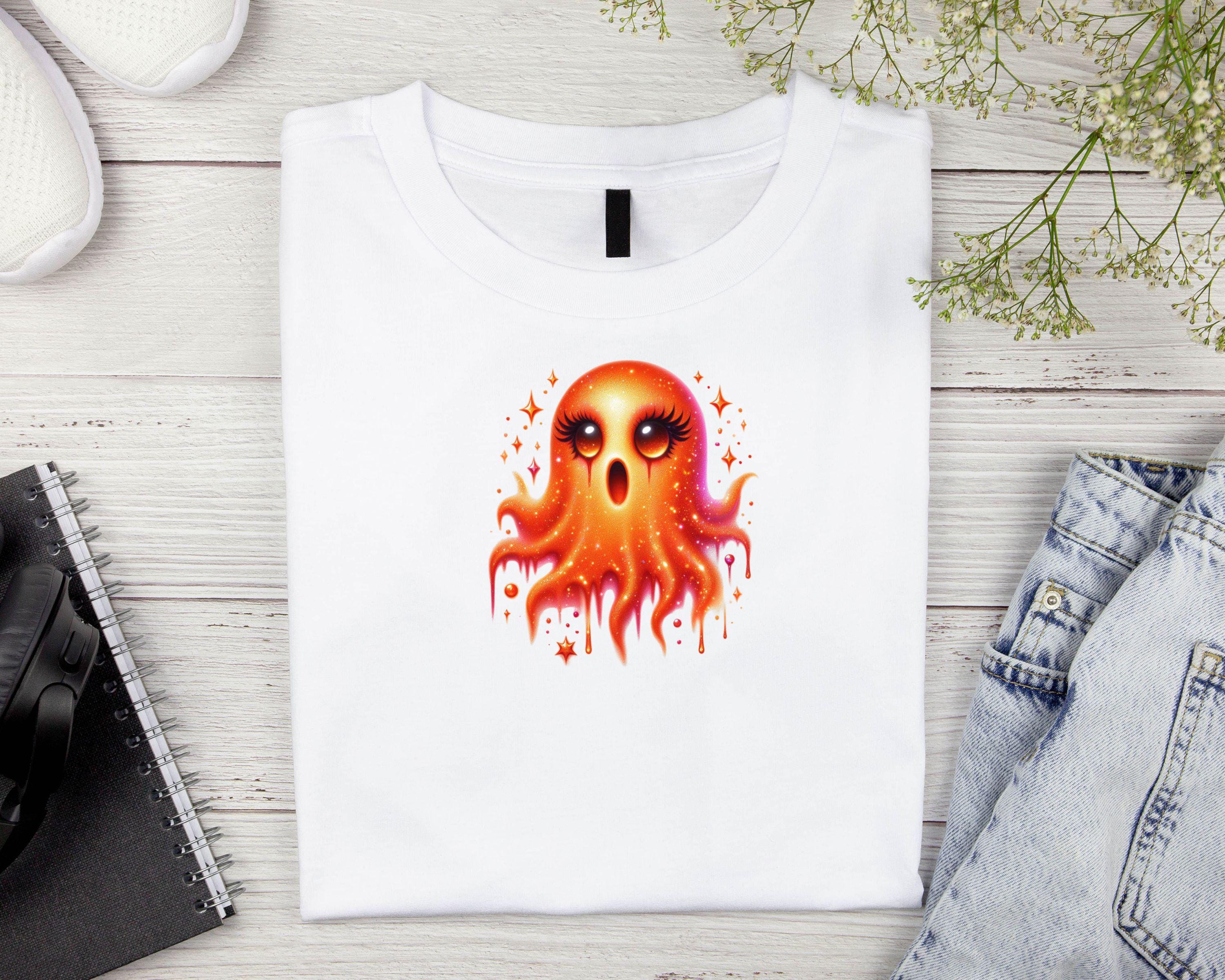 Orange Floating Ghost Png Cute Halloween Clipart Design Cute Halloween ...